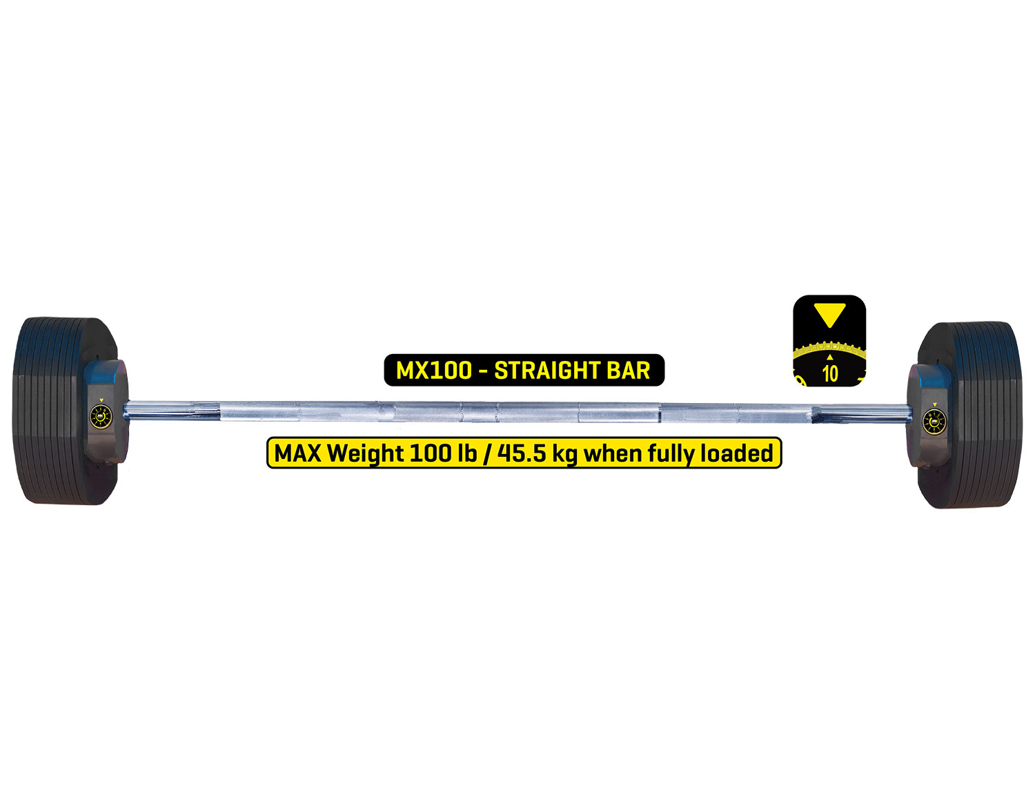 MX100 Two Adjustable Barbells & Rack | MX Select | Rapid Weight Change ...