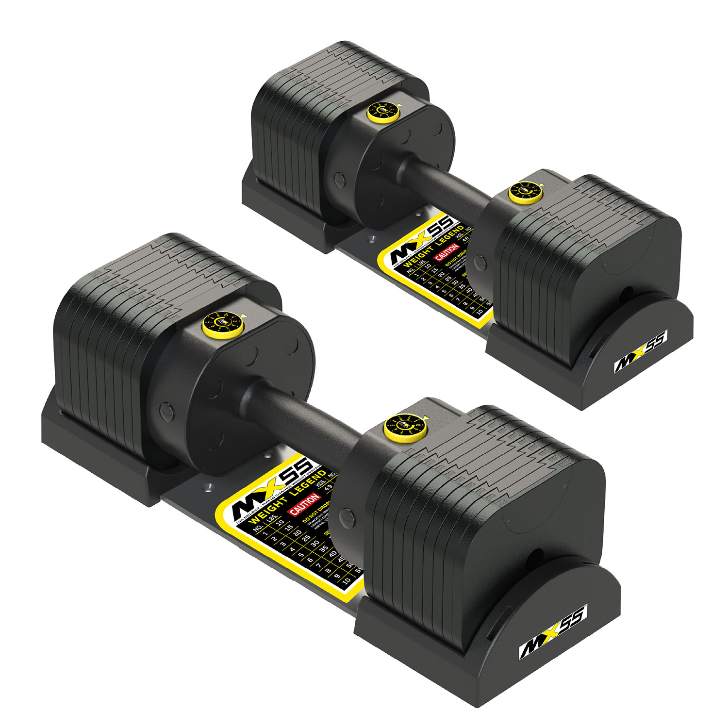 EVO MX55 Adjustable Contoured Dumbbells | MX Select | Rapid Weight ...