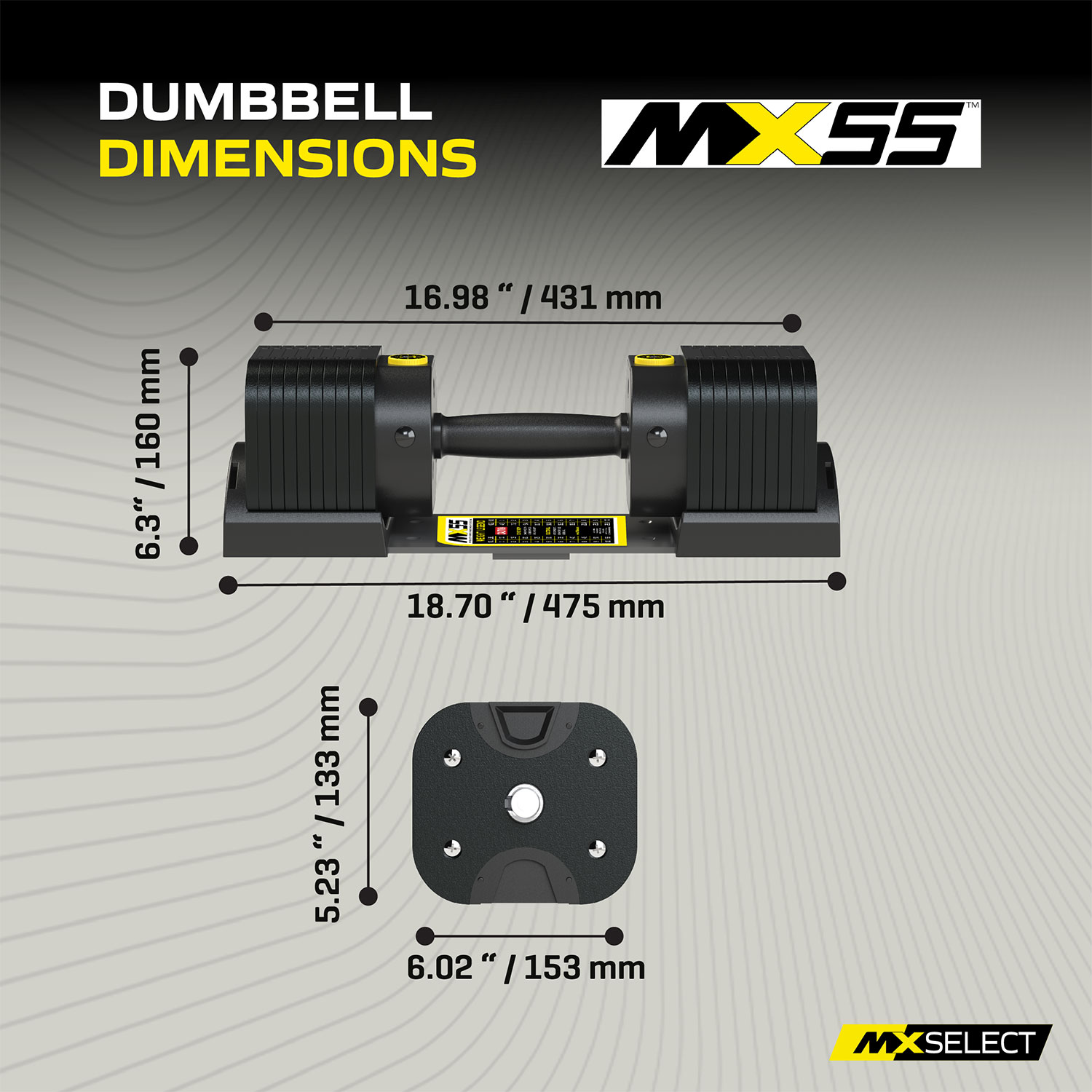 EVO MX55 Adjustable Contoured Dumbbells | MX Select | Rapid Weight ...