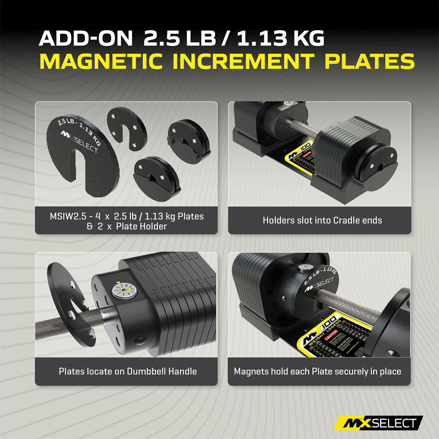 EVO MXIW2.5 Magnetic Increment Plates | MX Select | Rapid Weight Change ...
