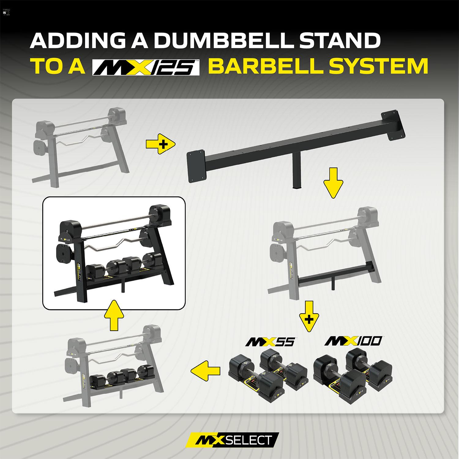 EVO MXDSK Dumbbell Stand for MX125 Rack | MX Select | Rapid Weight ...